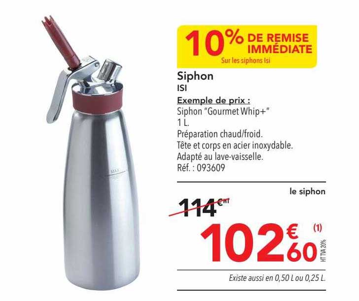 Promo Siphon Isi chez METRO - iCatalogue.fr