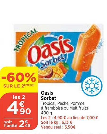Promo Sorbet Oasis chez Atac - iCatalogue.fr