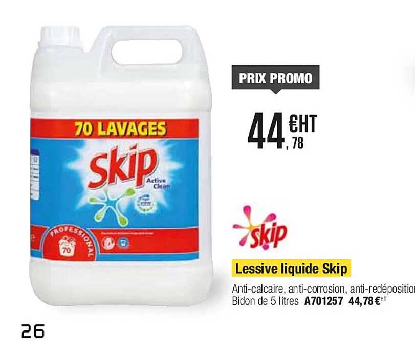 Offre Skip Lessive Liquide Skip chez Calipage