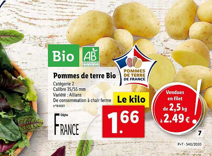 Prix Pomme De Terre Bio