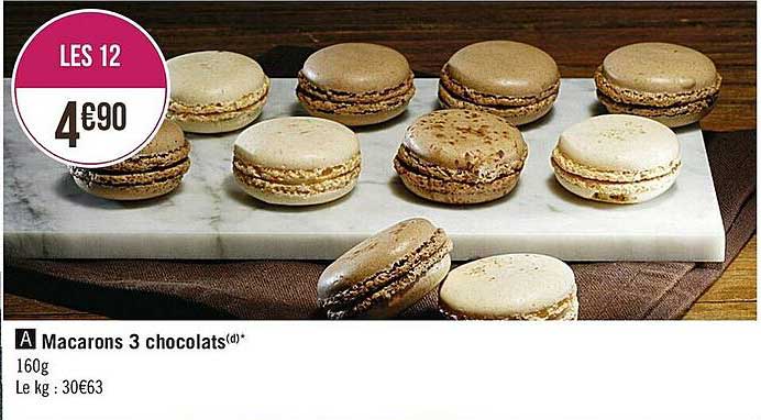 Offre Macarons 3 Chocolats chez Casino Supermarches