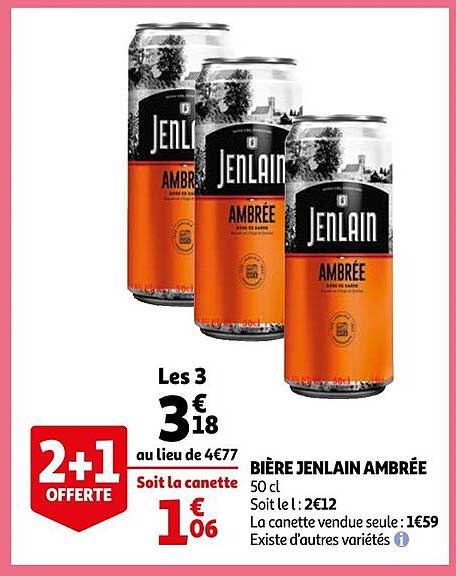 Promo Bière Jenlain Ambrée chez Auchan - iCatalogue.fr