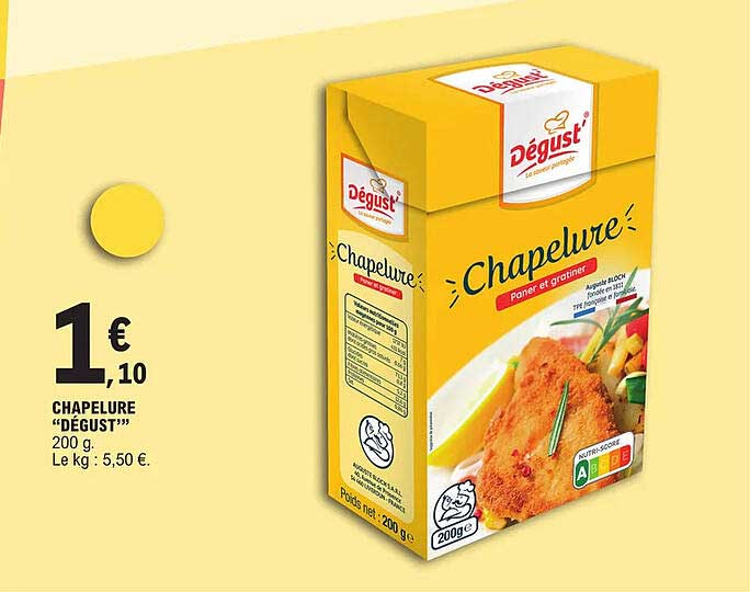 Promo Chapelure "dégust" chez E.Leclerc - iCatalogue.fr