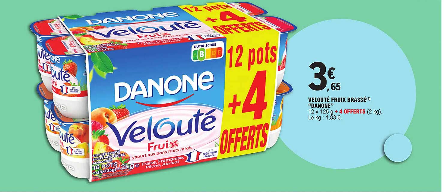 Promo Velouté Fruix Brassé "danone" chez E.Leclerc - iCatalogue.fr