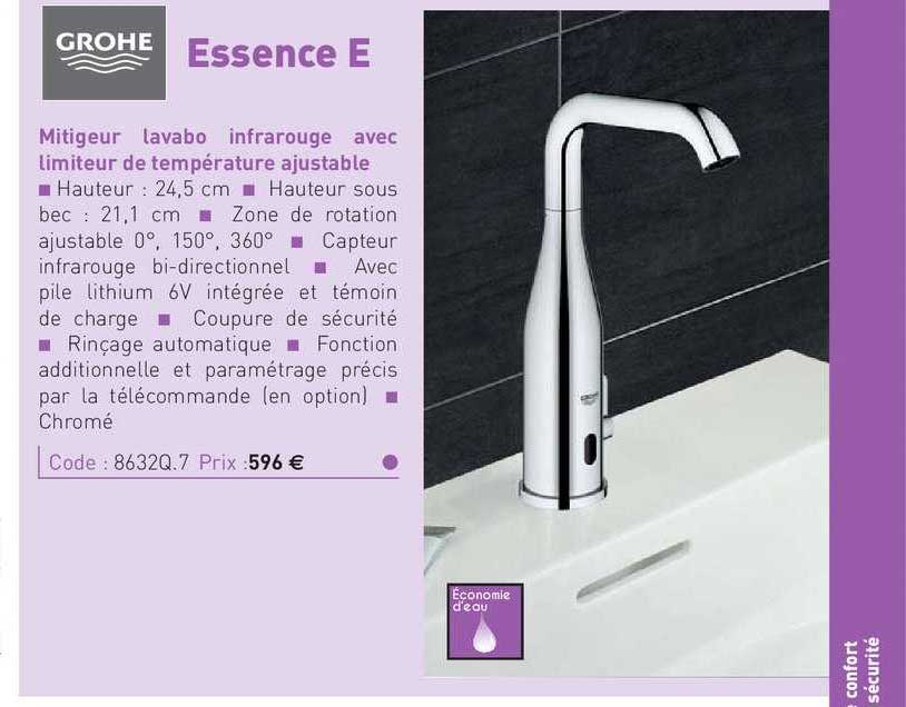Offre Mitigeur Lavabo Infrarouge Avec Limiteur De Température Ajustable ...