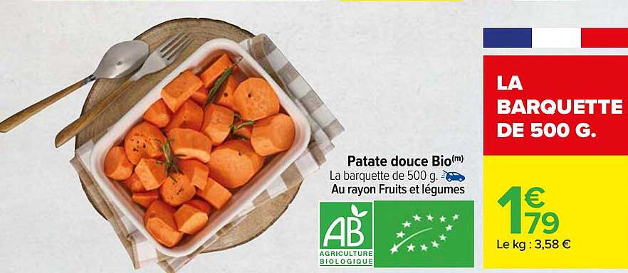 Promo Patate Douce Bio chez Carrefour - iCatalogue.fr