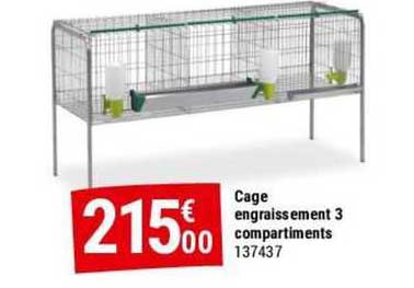 Promo Cage Engraissement 3 Compartiments chez Gamm vert - iCatalogue.fr