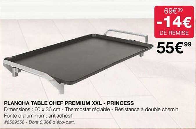 Promo Plancha Table Chef Premium Xxl - Princess chez Costco - iCatalogue.fr