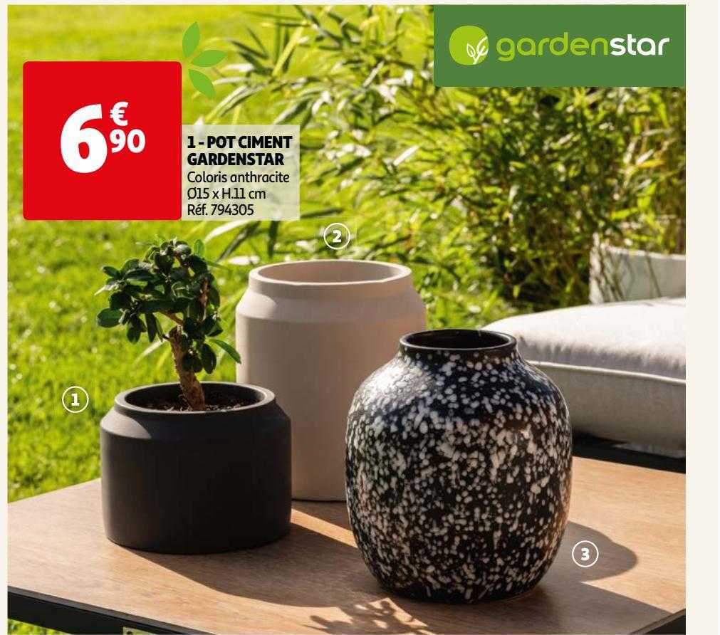 Promo Pot Ciment Gardenstar chez Auchan - iCatalogue.fr