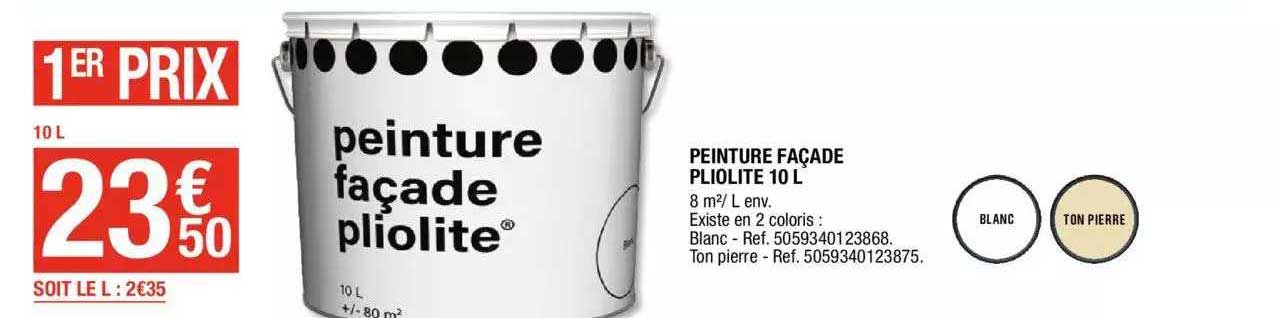 Promo Peinture Façade Pliolite 10 L chez Brico Dépôt - iCatalogue.fr
