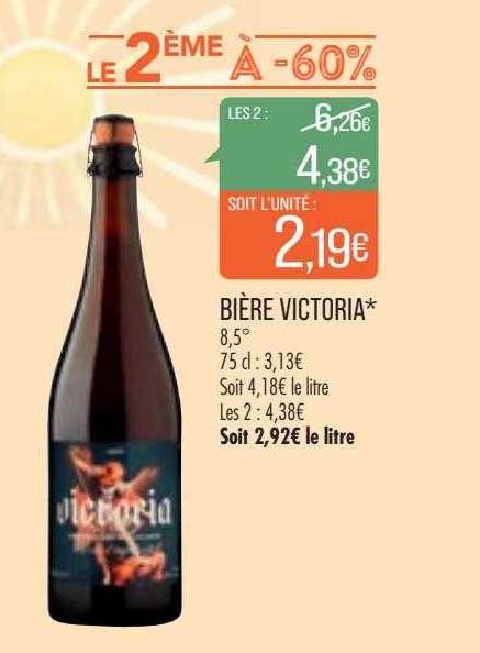 Promo Bière Victoria Le 2ème à -60% chez Match - iCatalogue.fr