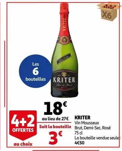 Promo Kriter Vin Mousseux chez Auchan - iCatalogue.fr