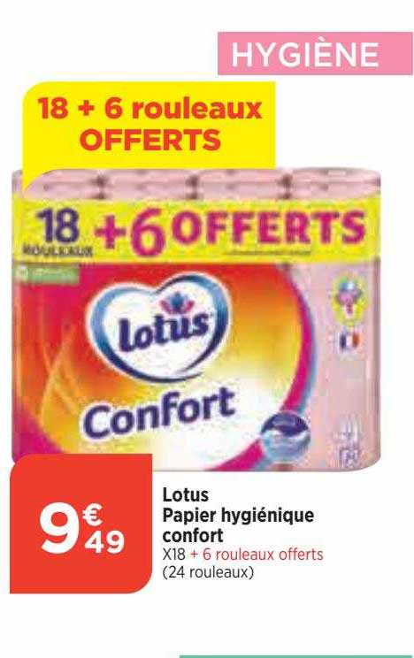 Promo Lotus Papier Hygiénique Confort chez Bi1