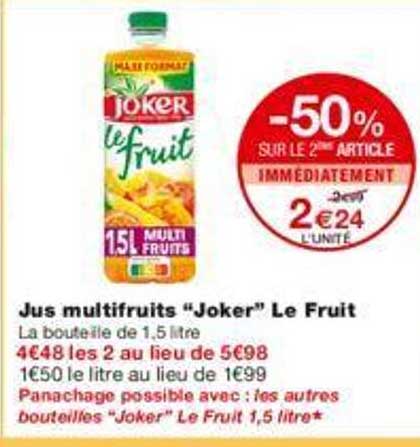 Promo Jus Multifruits "joker" Le Fruit chez Monoprix - iCatalogue.fr