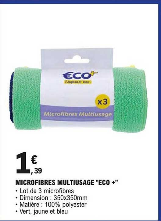Promo Microfibres Multiusage "eco+" chez E.Leclerc L'Auto - iCatalogue.fr