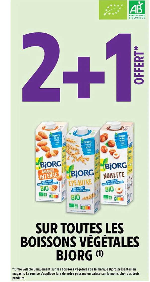 Promo Boissons Végétales Bjorg chez Intermarché Express - iCatalogue.fr
