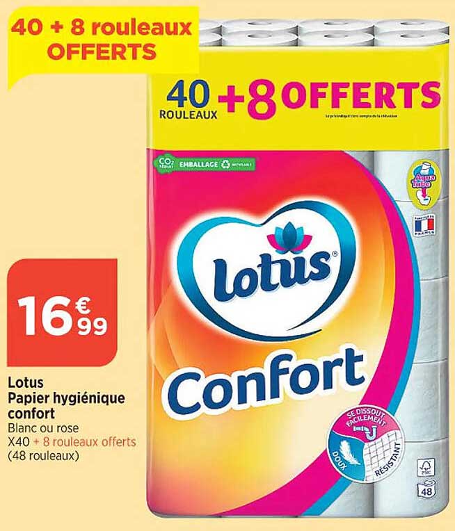Promo Papier Hygiénique Confort Lotus chez Bi1 - iCatalogue.fr
