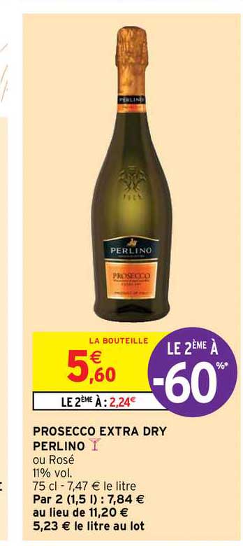Promo Prosecco Extra Dry Perlino chez Intermarché Hyper - iCatalogue.fr