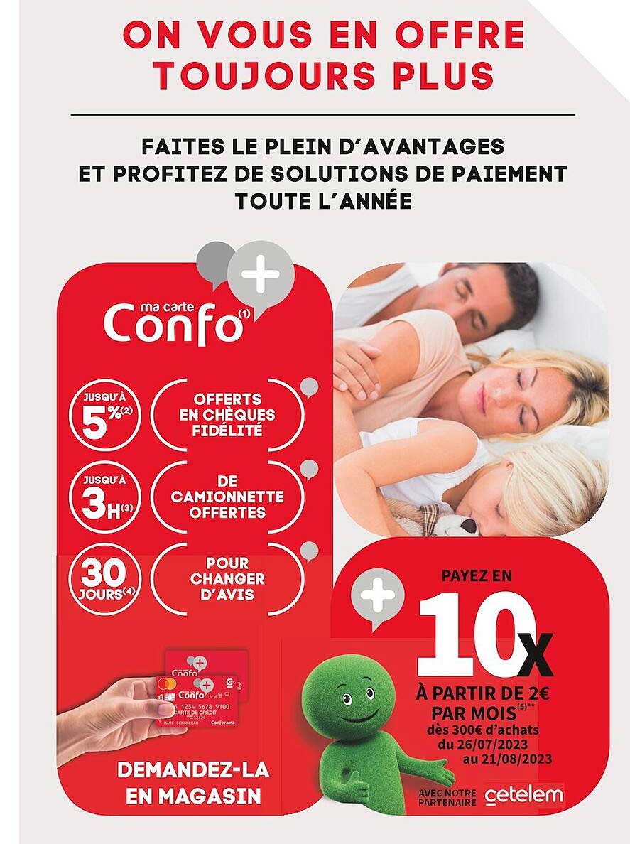 Promo Carte Confo chez Conforama - iCatalogue.fr