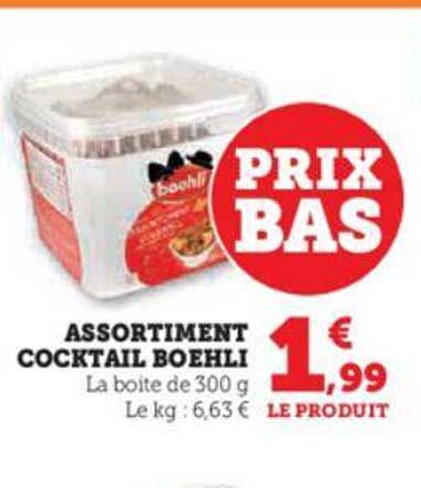 Promo Assortiment Cocktail Boehli chez U Express - iCatalogue.fr