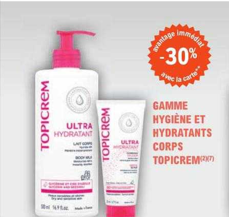 Promo Gamme Hygiène Et Hydratants Corps Topicrem chez E.Leclerc ...