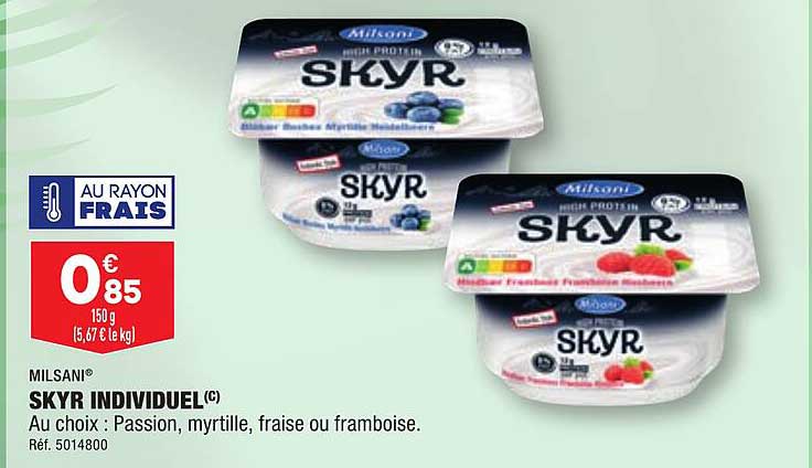 Promo Skyr Individuel Milsani chez Aldi - iCatalogue.fr