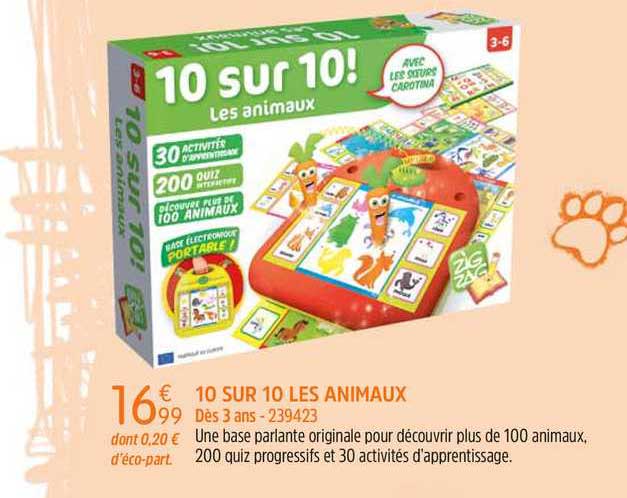 Promo 10 Sur 10 Les Animaux chez King Jouet - iCatalogue.fr