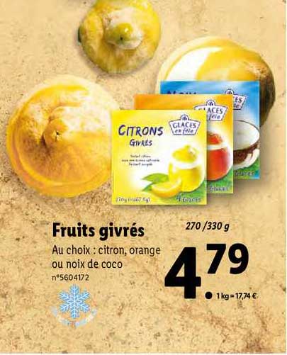 Promo Fruits Givrés chez Lidl - iCatalogue.fr