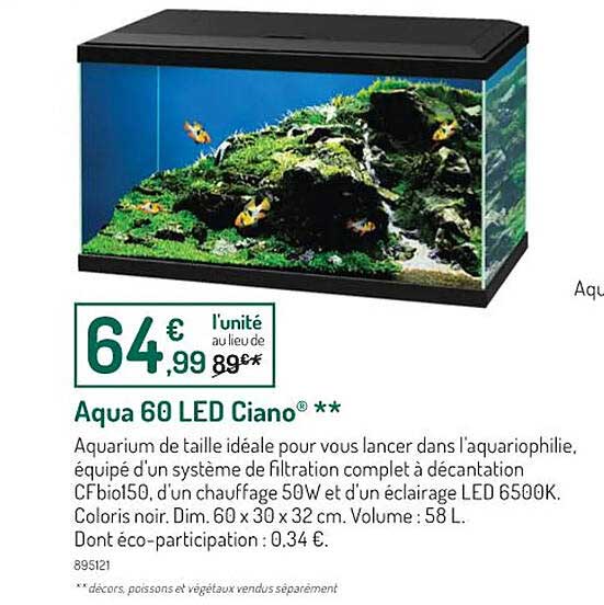 Promo Aqua 60 Led Ciano chez Botanic - iCatalogue.fr