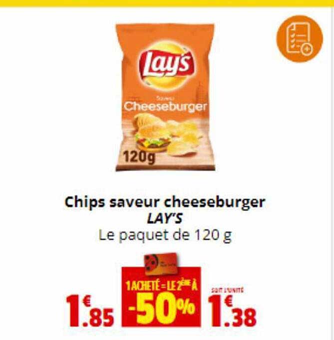 Promo Chips Saveur Cheeseburger Lay's chez Coccinelle Express ...