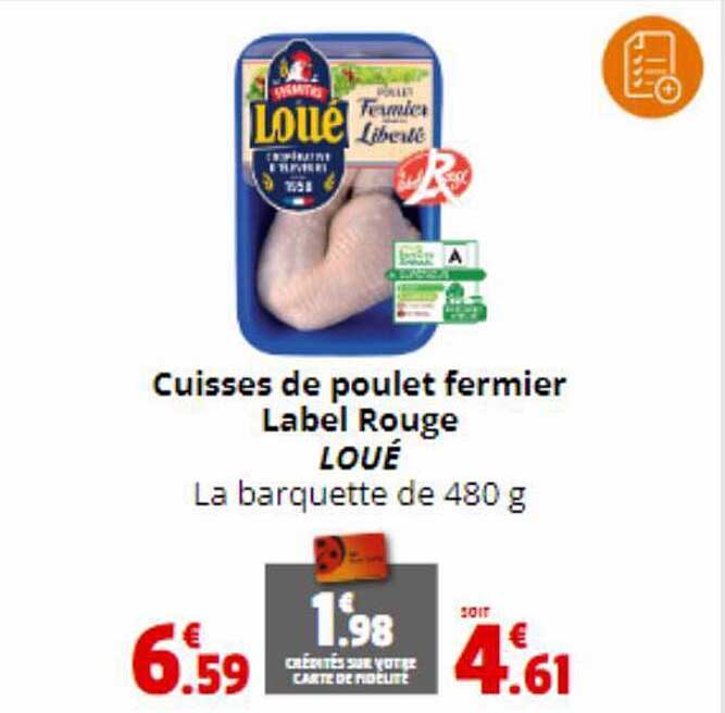Promo Cuisses De Poulet Fermier Label Rouge Loué chez Coccinelle ...