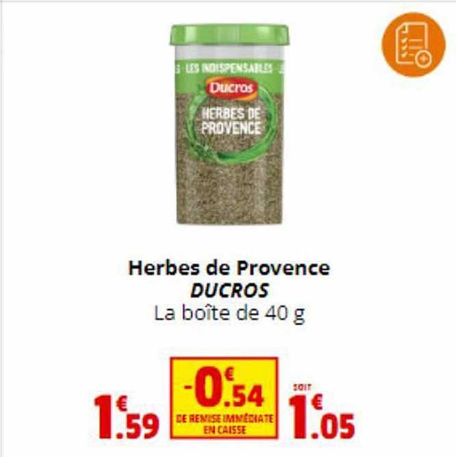 Promo Herbes De Provence Ducros chez Coccinelle Express - iCatalogue.fr