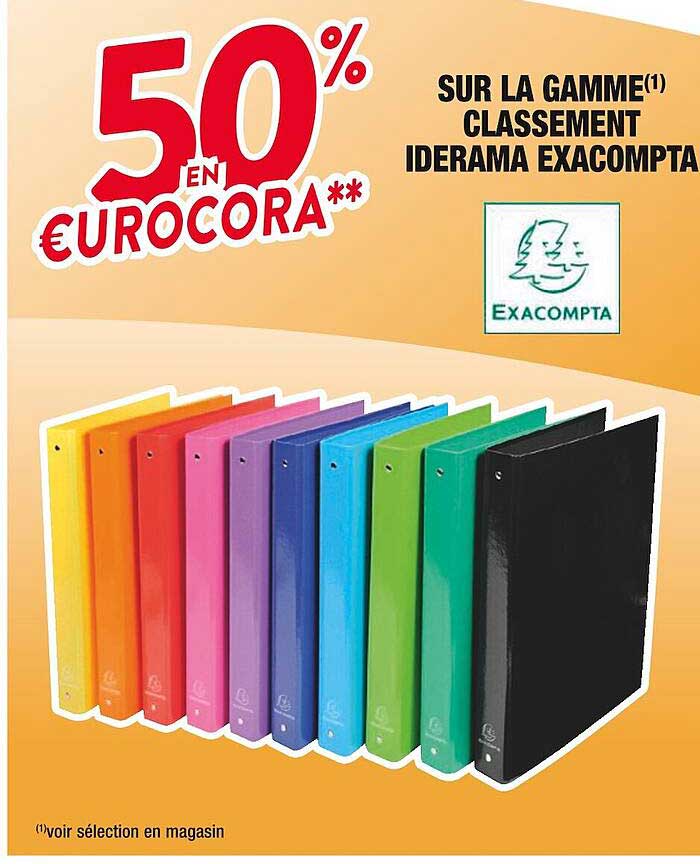Promo La Gamme Classement Iderama Exacompta chez Cora - iCatalogue.fr