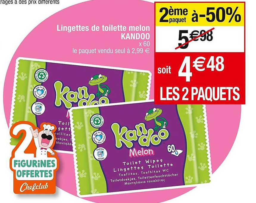Promo Lingettes De Toilette Melon Kandoo chez Cora - iCatalogue.fr