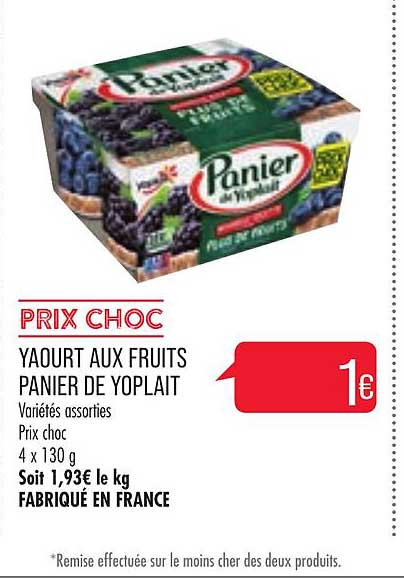 Promo Yaourt Aux Fruits Panier De Yoplait chez Match - iCatalogue.fr