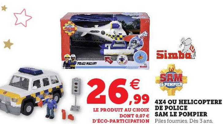 Promo 4x4 Ou Hélicoptère De Police Sam Le Pompier Simba chez Hyper U ...