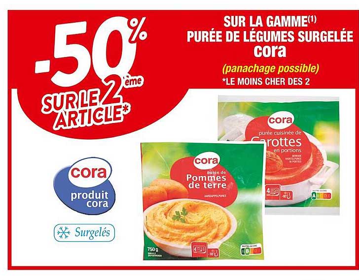 Promo La Gamme Purée De Légumes Surgelée Cora chez Cora - iCatalogue.fr