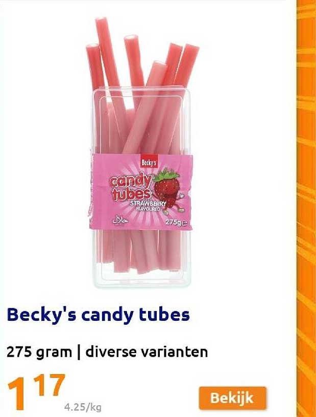 Promo Becky's Candy Tubes chez Action - iCatalogue.fr