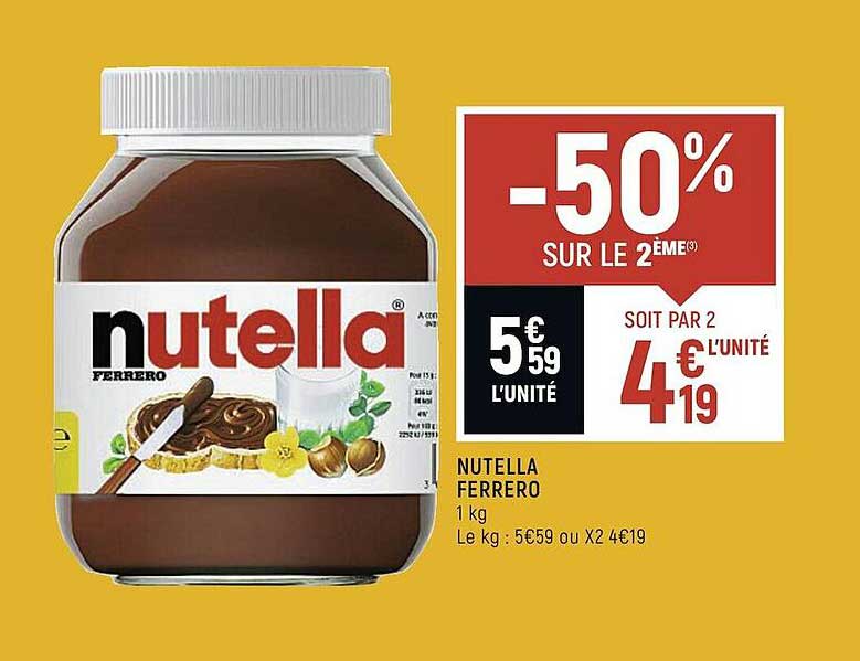 Promo Nutella Ferrero chez Spar - iCatalogue.fr