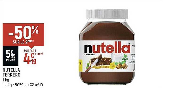 Promo Nutella Ferrero chez Spar - iCatalogue.fr