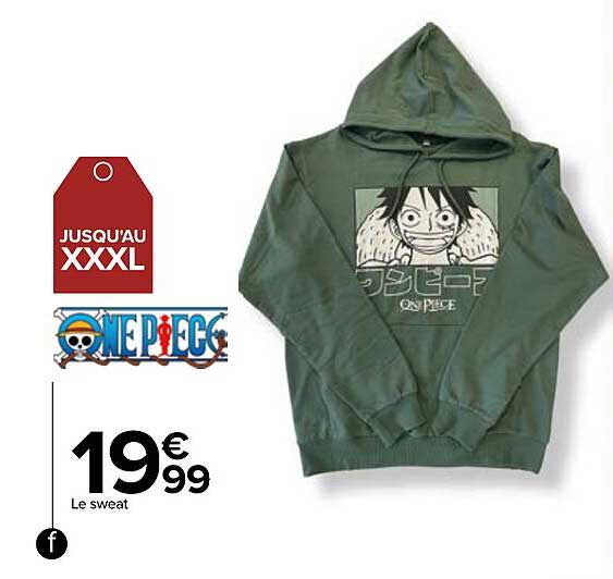 Promo Le Sweat One Piece chez Carrefour - iCatalogue.fr