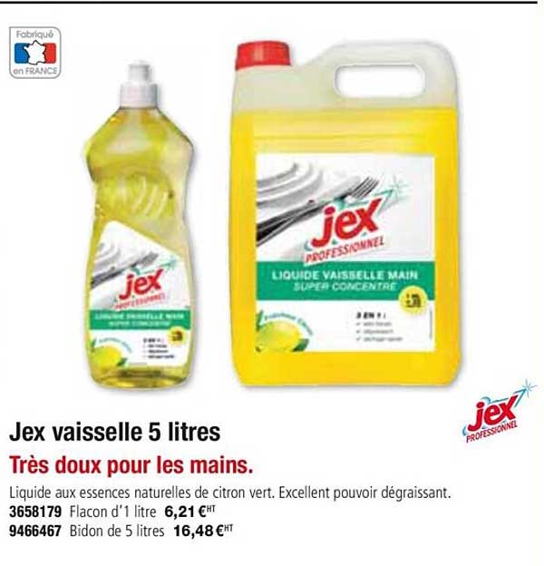 Promo Jex Vaisselle 5 Litres Jex Professionnel chez Plein ciel - iCatalogue.fr