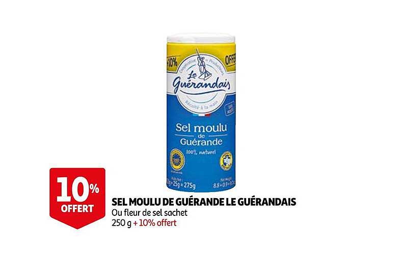 Promo Sel Moulu De Guérande Le Guérandais chez Auchan - iCatalogue.fr
