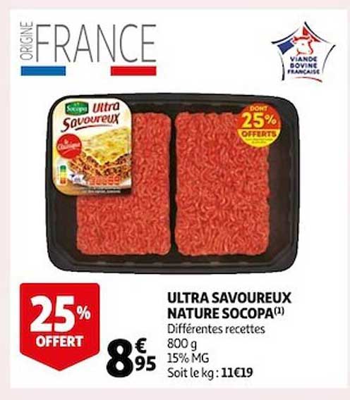 Promo Ultra Savoureux Nature Socopa chez Auchan - iCatalogue.fr