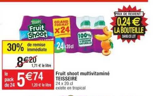 Promo Fruit Shoot Multivitaminé Teisseire chez Cora - iCatalogue.fr