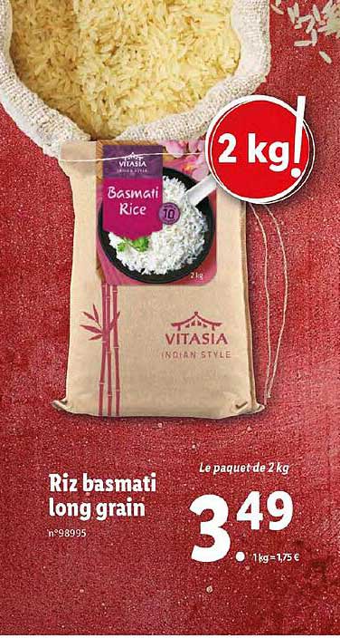 Promo Riz Basmati Long Grain chez Lidl - iCatalogue.fr