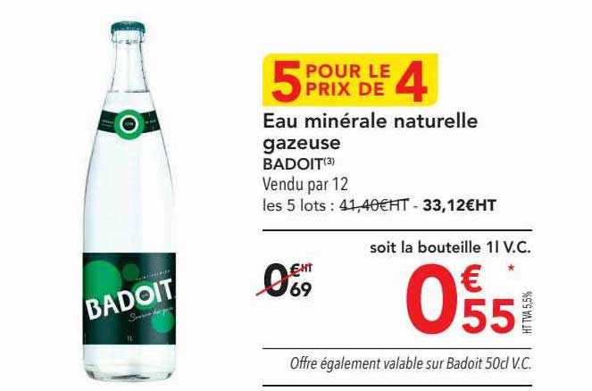 Promo Eau Minérale Naturelle Gazeuse Badoit chez METRO - iCatalogue.fr
