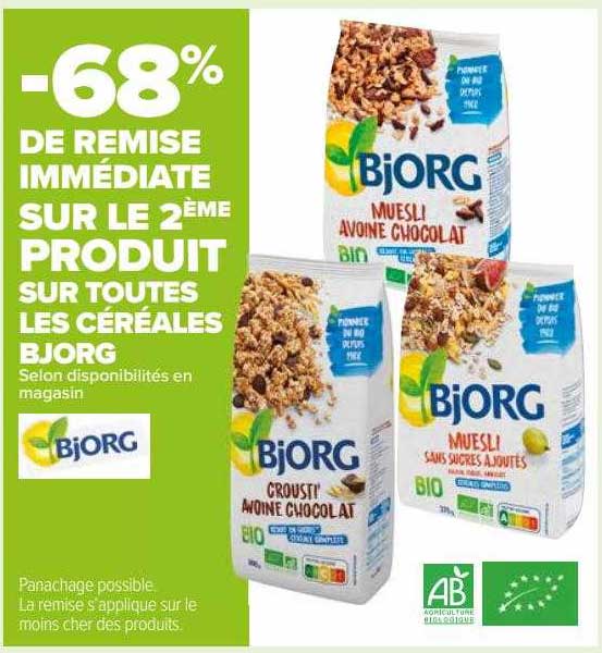 Promo Les Céréales Bjorg chez Carrefour Market - iCatalogue.fr
