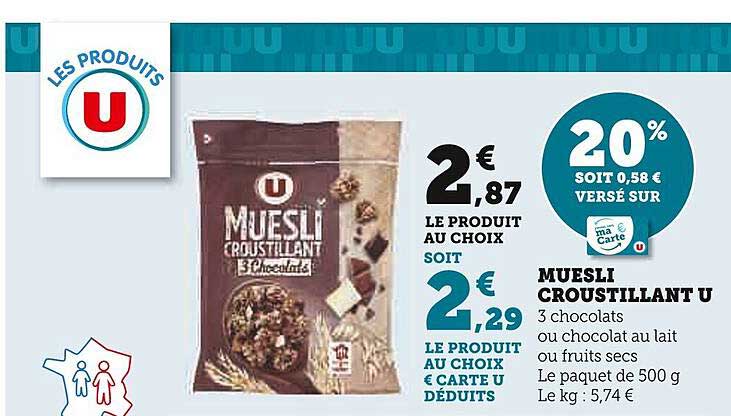 Promo Muesli Croustillant U chez U Express