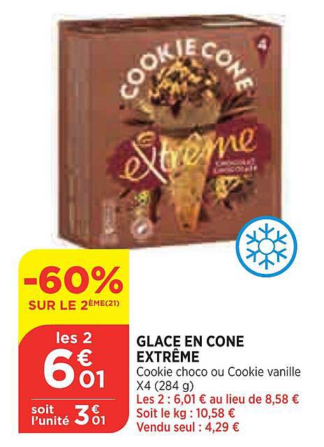 Offre Cookies Cône Extrême chez Colruyt